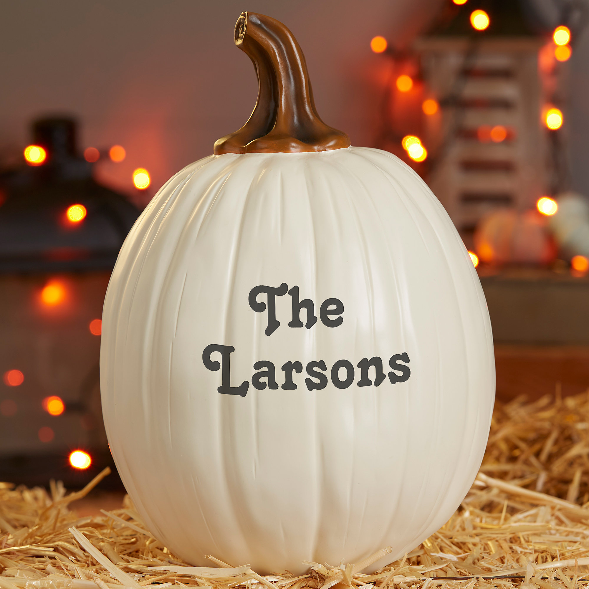 Personalization Mall Our Family Patch Personalized Large Pumpkin | Wayfair