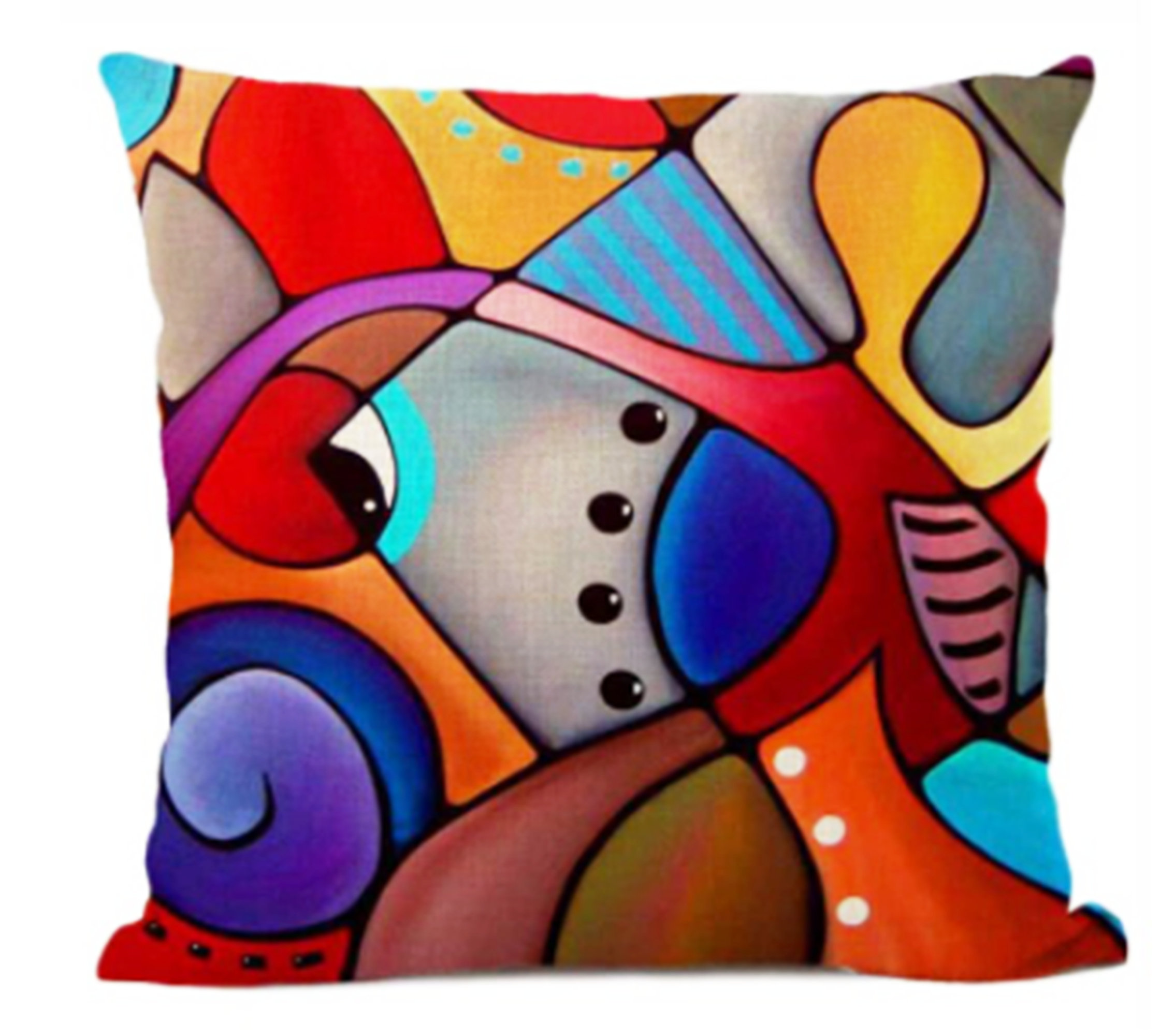 LINEL COLLECTION Square Pillow Cover Picasso Abstract & Reviews | Wayfair