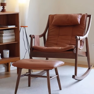 VIBORZ Solid Wood Rocking Chair | Wayfair