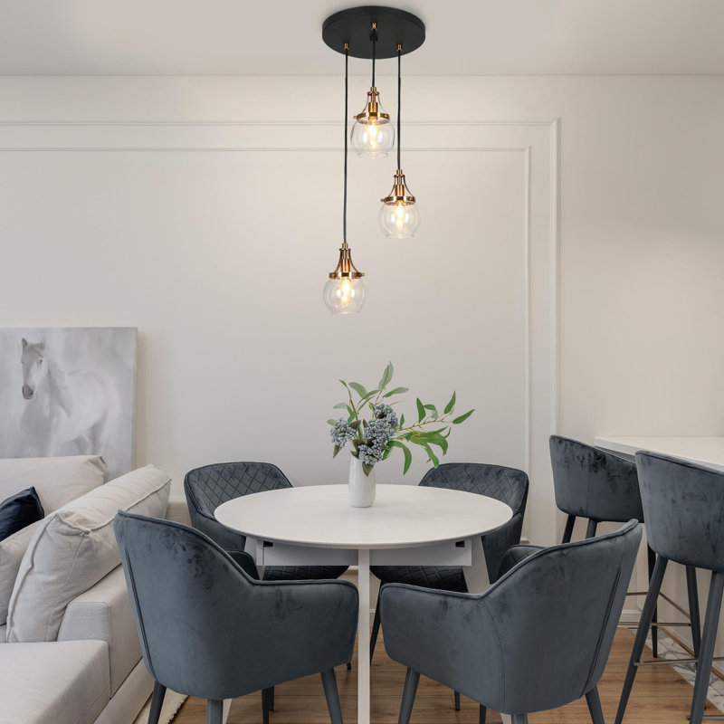 Mercer41 Loram 3-Light Gold Cluster Pendant & Reviews - Wayfair Canada
