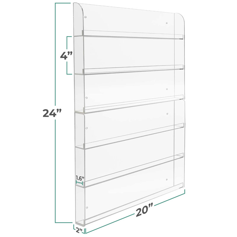 Sorbus 6-Tier Acrylic Nail Polish Wall Rack Display "& Reviews" | Wayfair