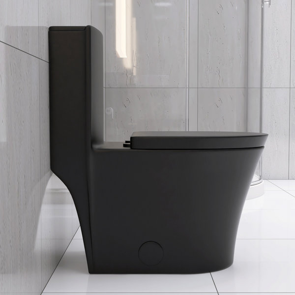 Momei 1.6 Gallons GPF Elongated Floor Mounted One-Piece Toilet (Seat ...
