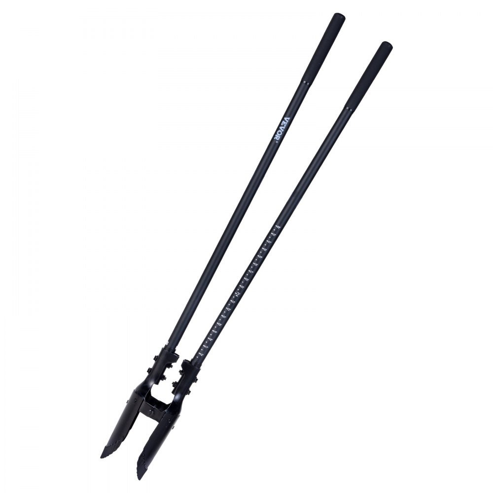 VEVOR Post Hole Digger with Fibreglass Handle Scale Markings 57.5 ...