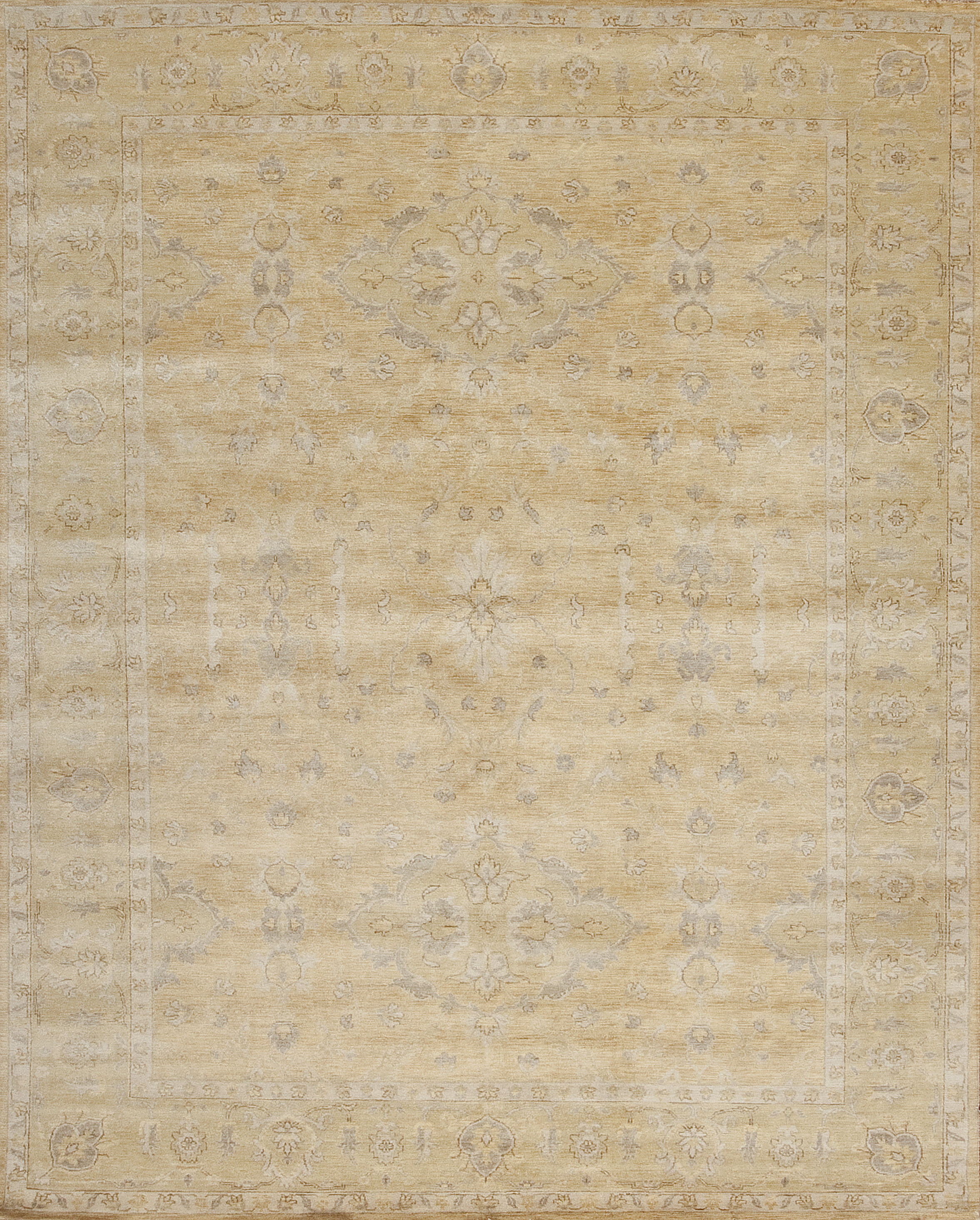 Samad Rugs Notting Hill Oriental Hand-Knotted Wool Light Gold/Pistachio ...