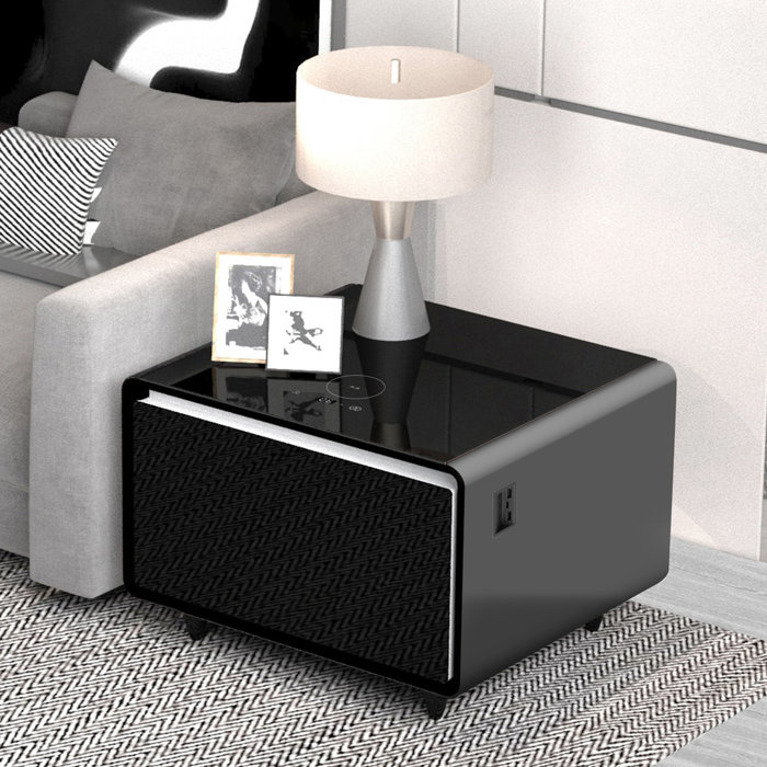 Livtab Smart End Table with Fridge and Built-In Outlets & Reviews | Wayfair