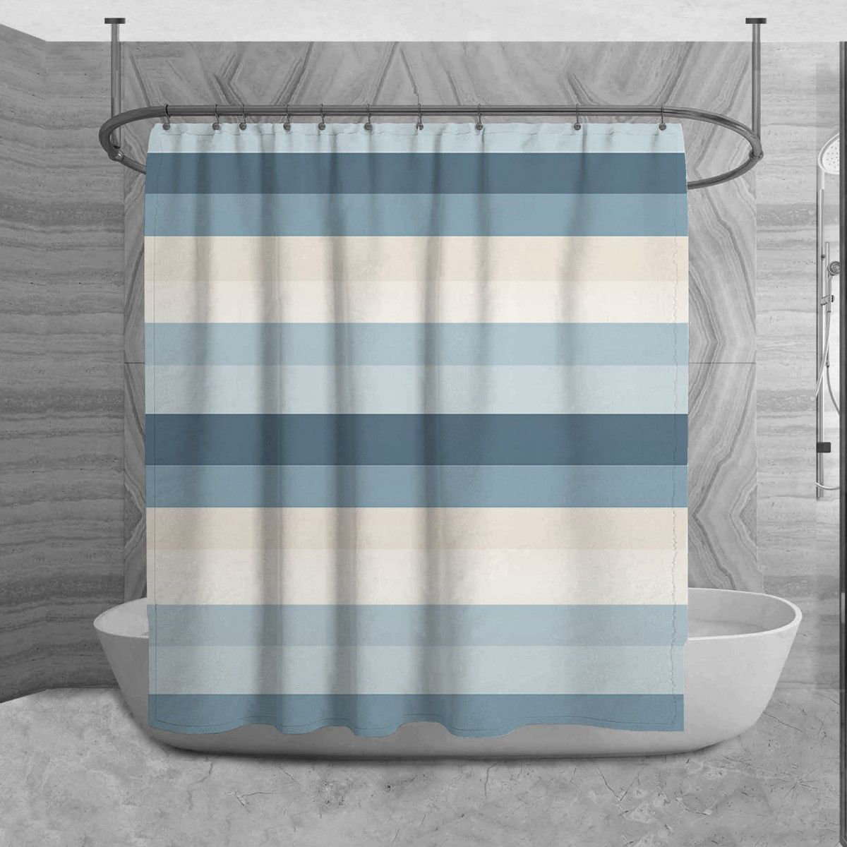 East Urban Home Dealie Striped Shower Curtain | Wayfair