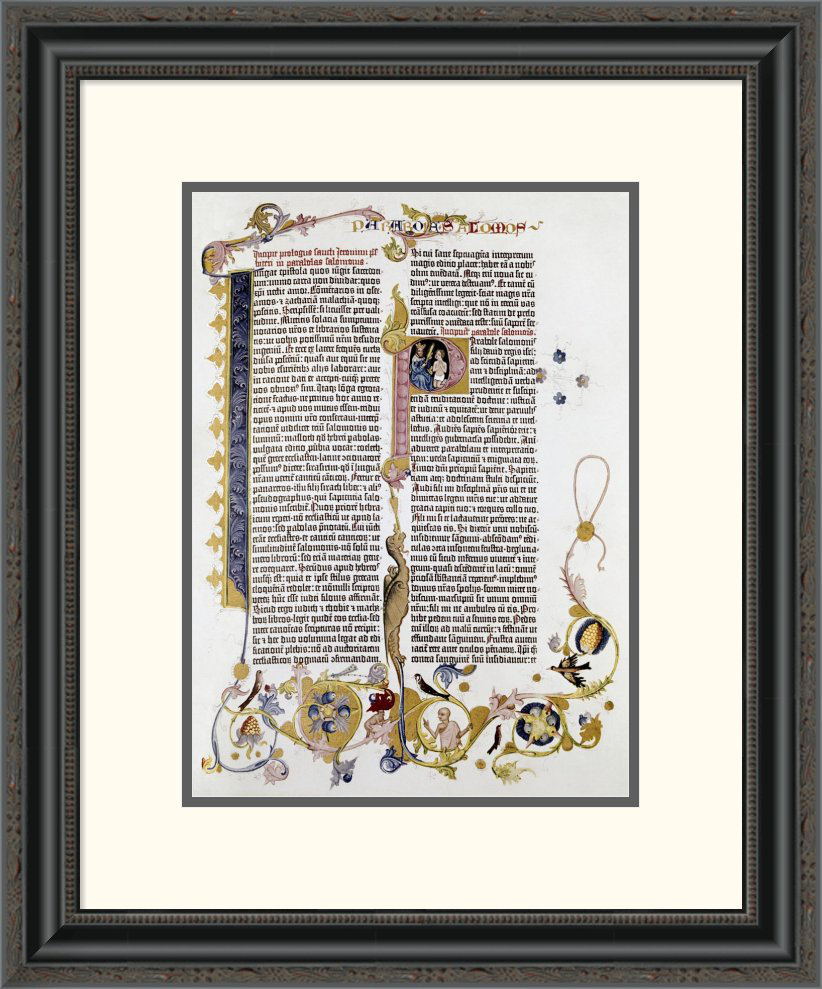 Global Gallery Gutenberg Bible by Johann Gutenberg - Picture Framed ...