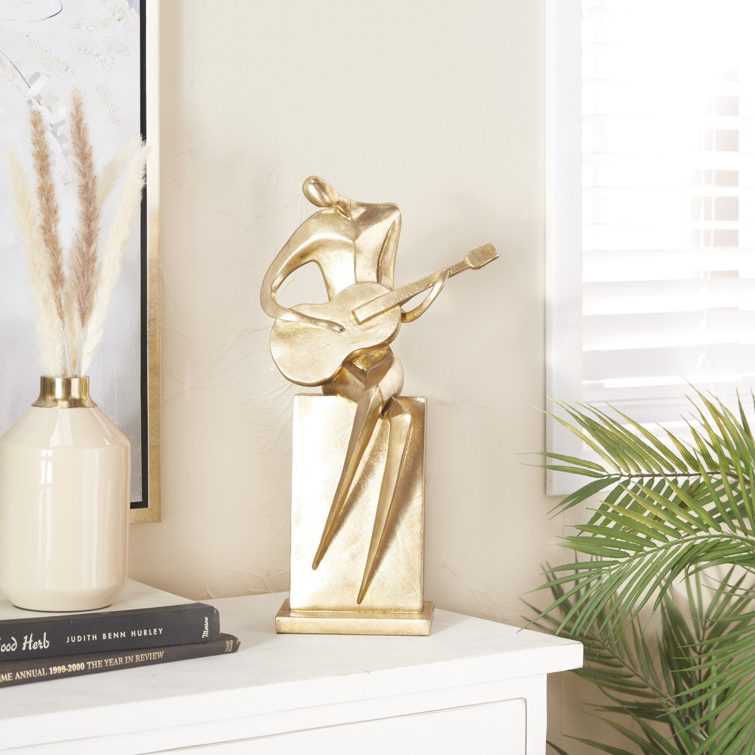 Mercer41 Polystone Musician Decorative Gold Sculpture & Reviews | Wayfair