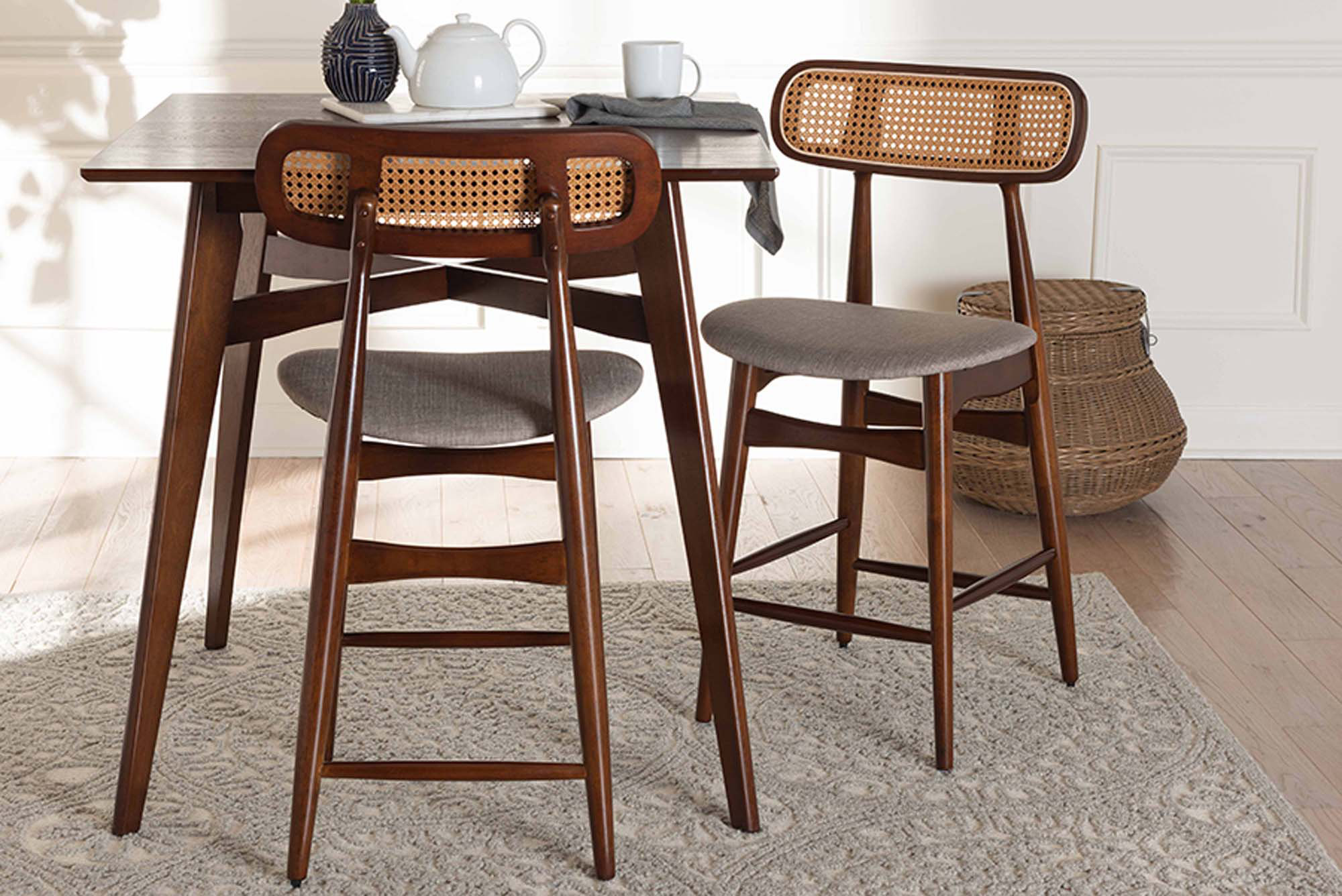 Bay Isle Home Ambera 24'' Counter Stool with Solid Wood Frame | Wayfair