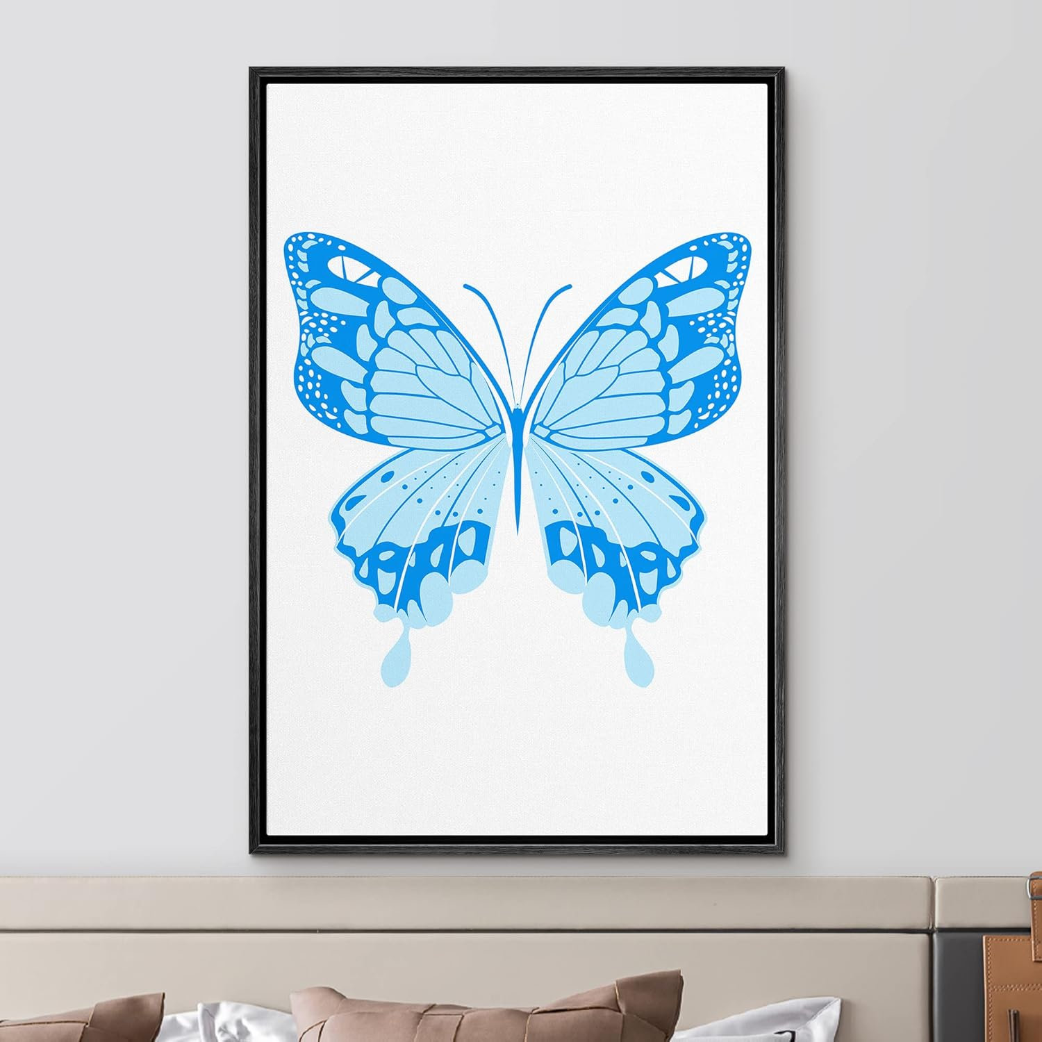 IDEA4WALL Bright Preppy Animals Blue Pastel Monarch Butterfly Wings ...