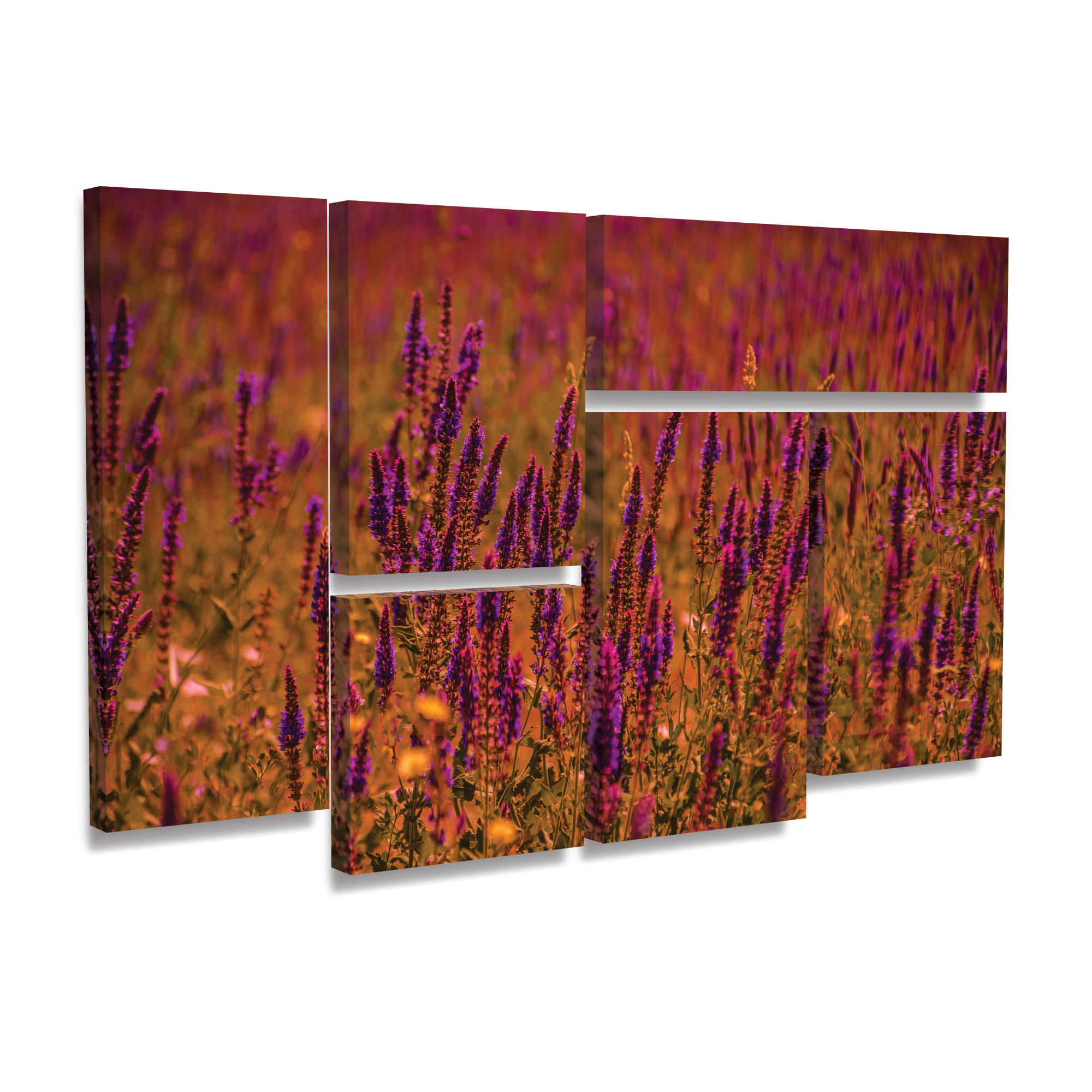 Red Barrel Studio Ali Heidari Violets 6 Piece Panel Set Art - Wayfair ...