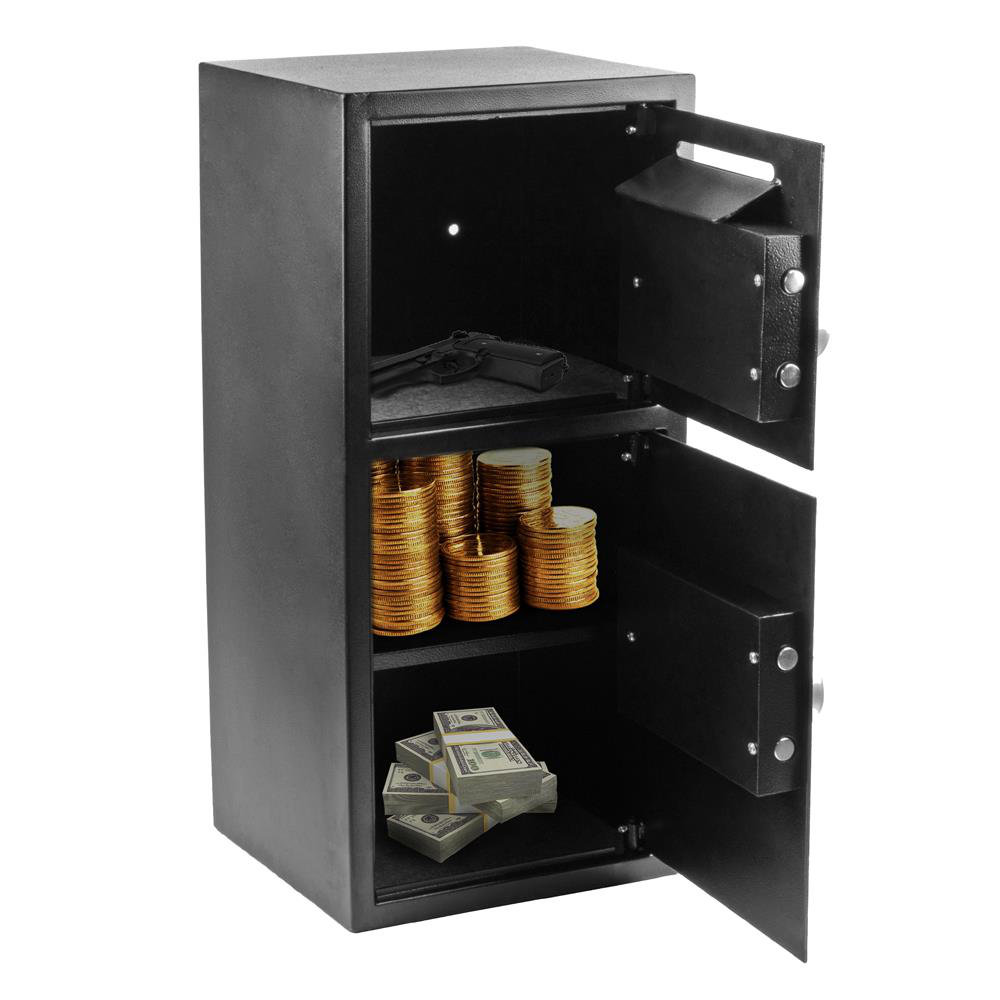 Winado Large Security Double Door Depository Safe Box with Dual-Lock ...