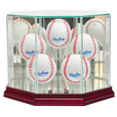 Perfect Cases And Frames 8'' W 10'' D Baseball Glass Hat/Helmet Case ...