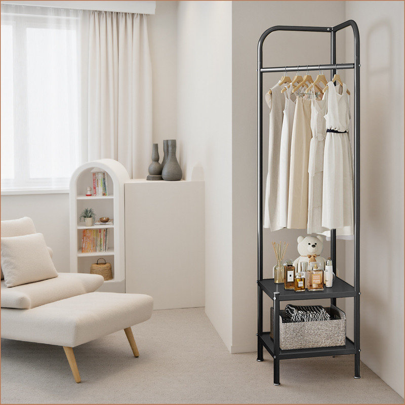 Rebrilliant Corner Coat Racks, Heavy Duty Clothing Rack, Freestanding ...