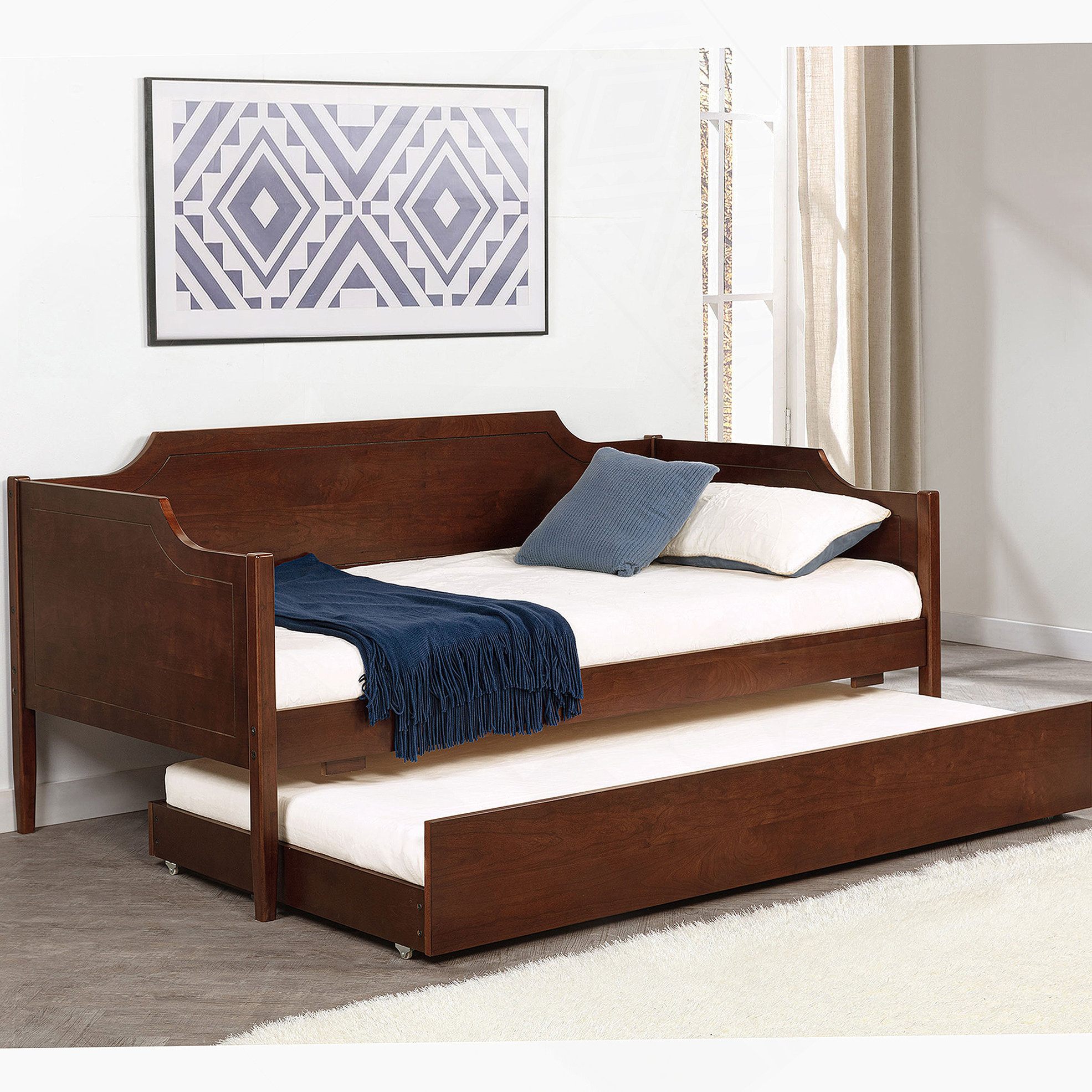 Canora Grey Cherry Wood Twin Daybed With Trundle - Wayfair Canada