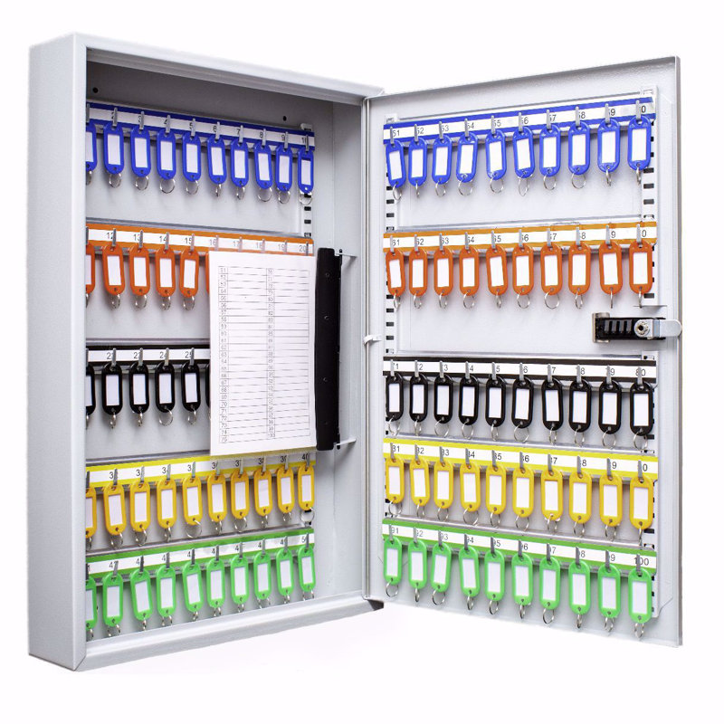 Barska 100 KEYS ADJUSTABLE WITH COMBINATION LOCK GREY | Wayfair