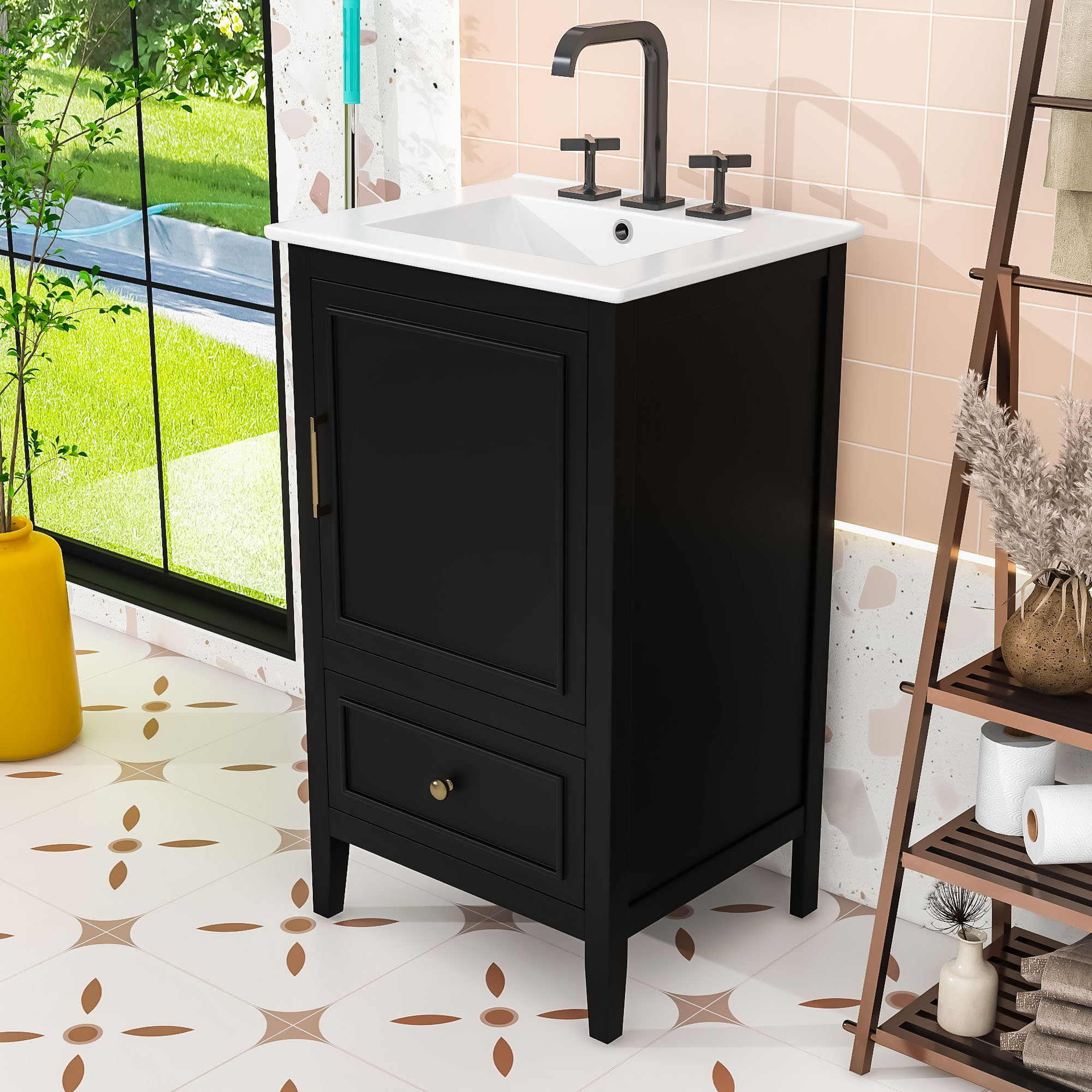 Winston Porter Elegant Bathroom Vanity with Durable Wood, Easy-to-Clean ...