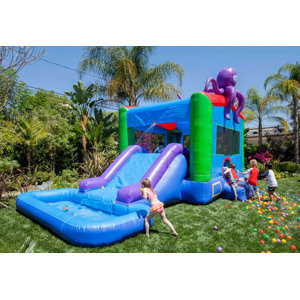 JumpOrange Octopus Commercial Grade Bounce House Water Slide with Pool ...