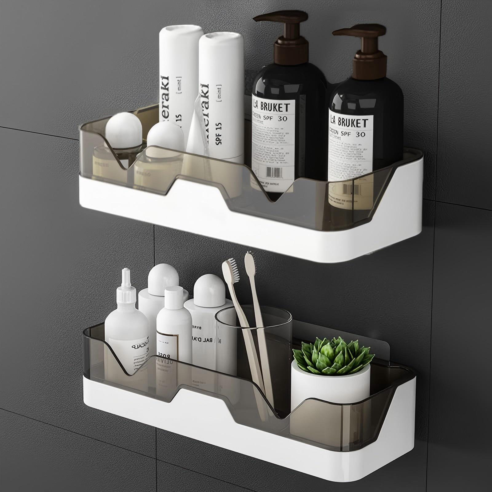 Rebrilliant Premium Bathroom Wall Organizer - No Drilling Shower ...