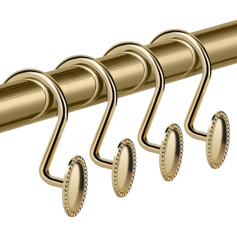 MCKINNON HOME FURNISHINGS, INC. Gold Shower Curtain Hooks Rings ...