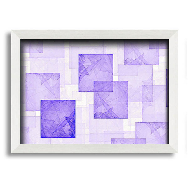 Ivy Bronx Lilac Squares Framed Print Wall Art | Wayfair.co.uk