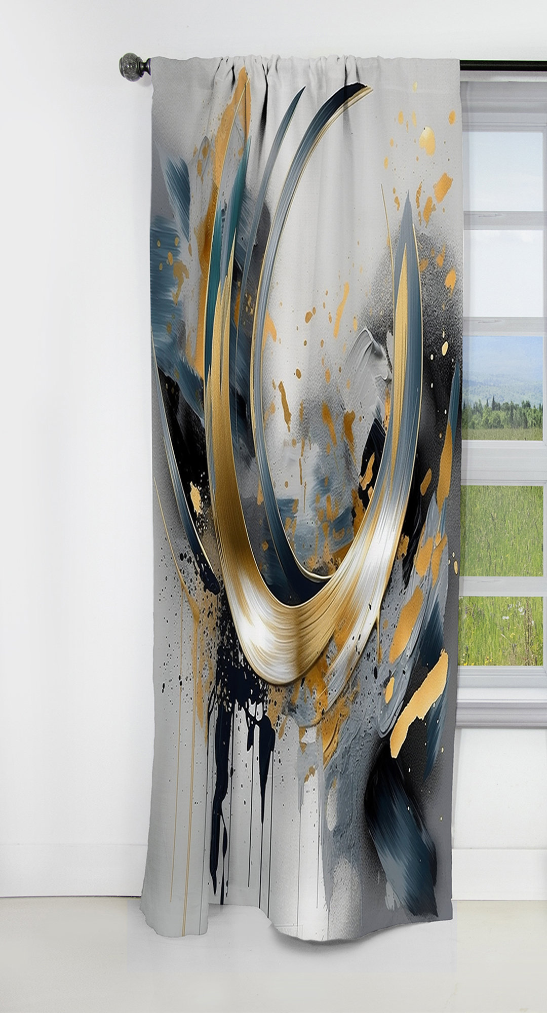 Design Art Soft Colors Marble Abstract IV - Abstract Marble Curtain ...