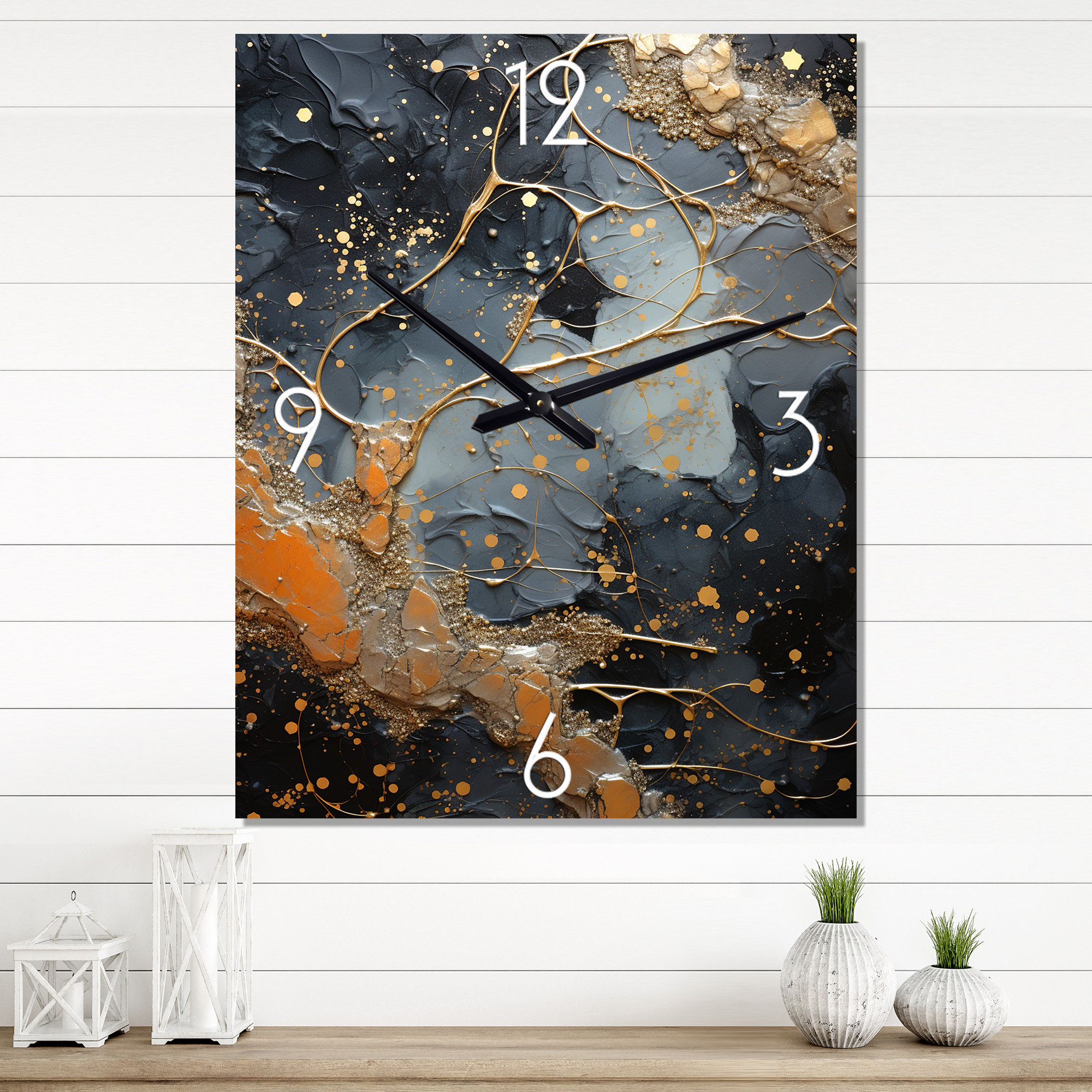 Ivy Bronx Abstract Gold And Black Constellation I - Abstract Collages ...
