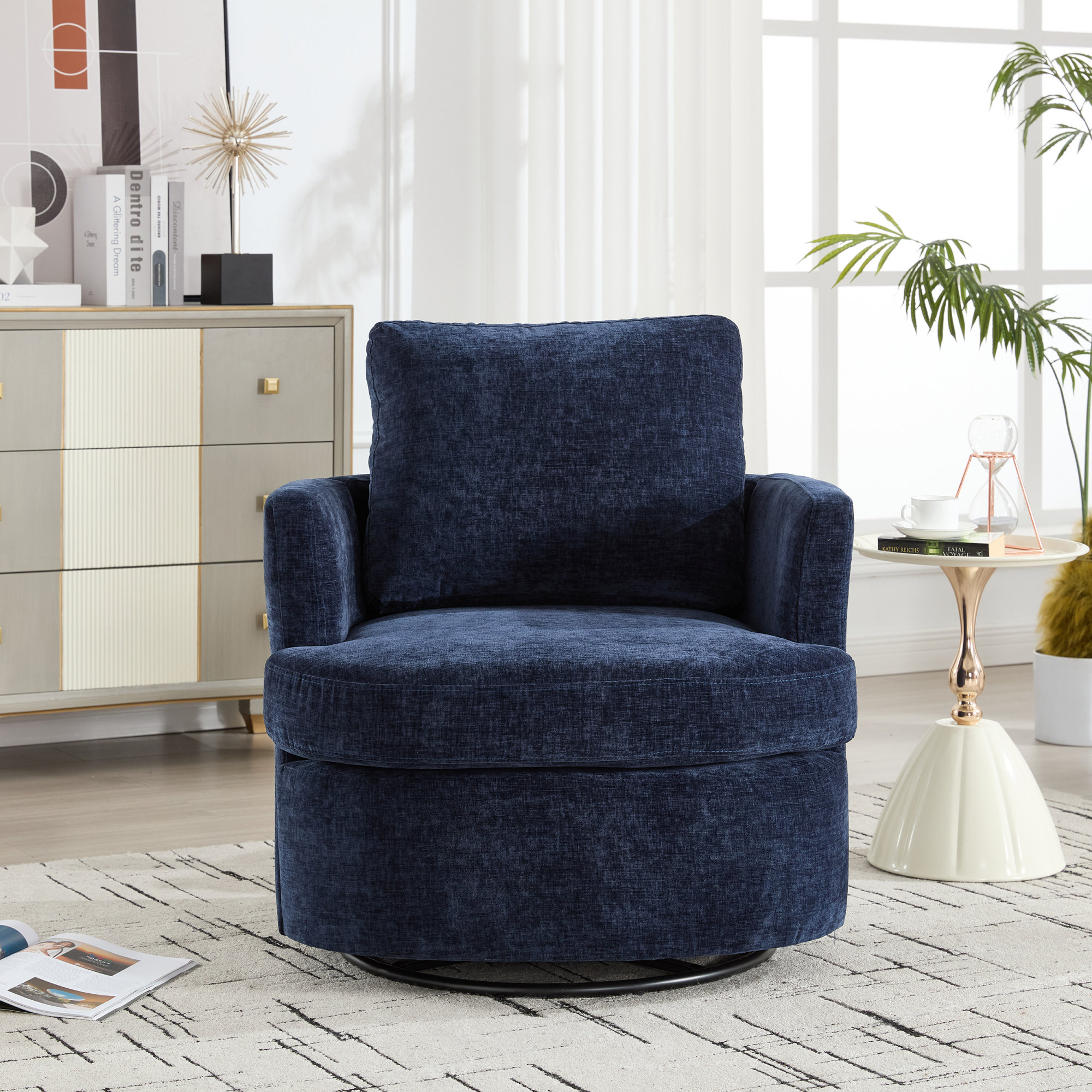 Wildon Home® ° Swivel Comfort Chenille Style Office Or Home Luxury ...