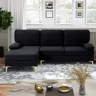 Mercer41 Pinchus 79.5" Width Upholstered Sectional Sofa with Chaise ...