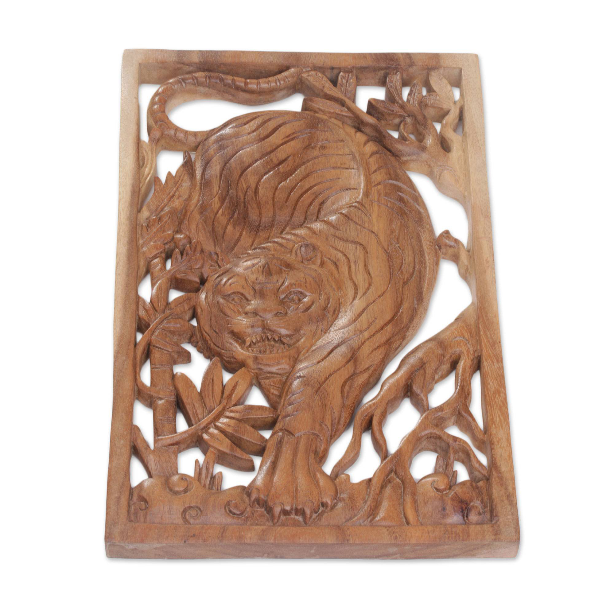 Novica Hear Me Roar Wood Relief Panel | Perigold