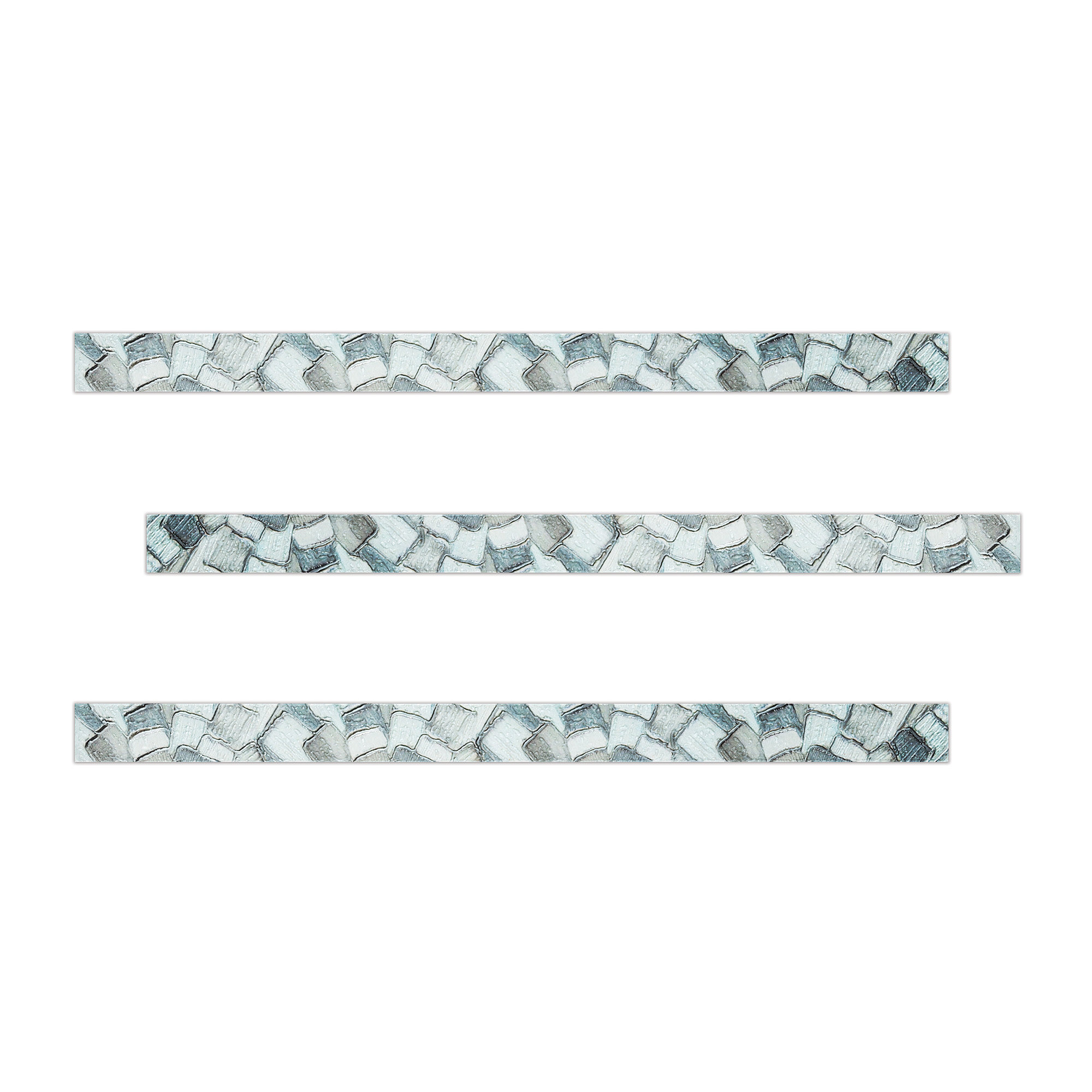 QEP Kantu Platinum 1" x 18" Ceramic Decorative Listello Wall Tile (3 ...