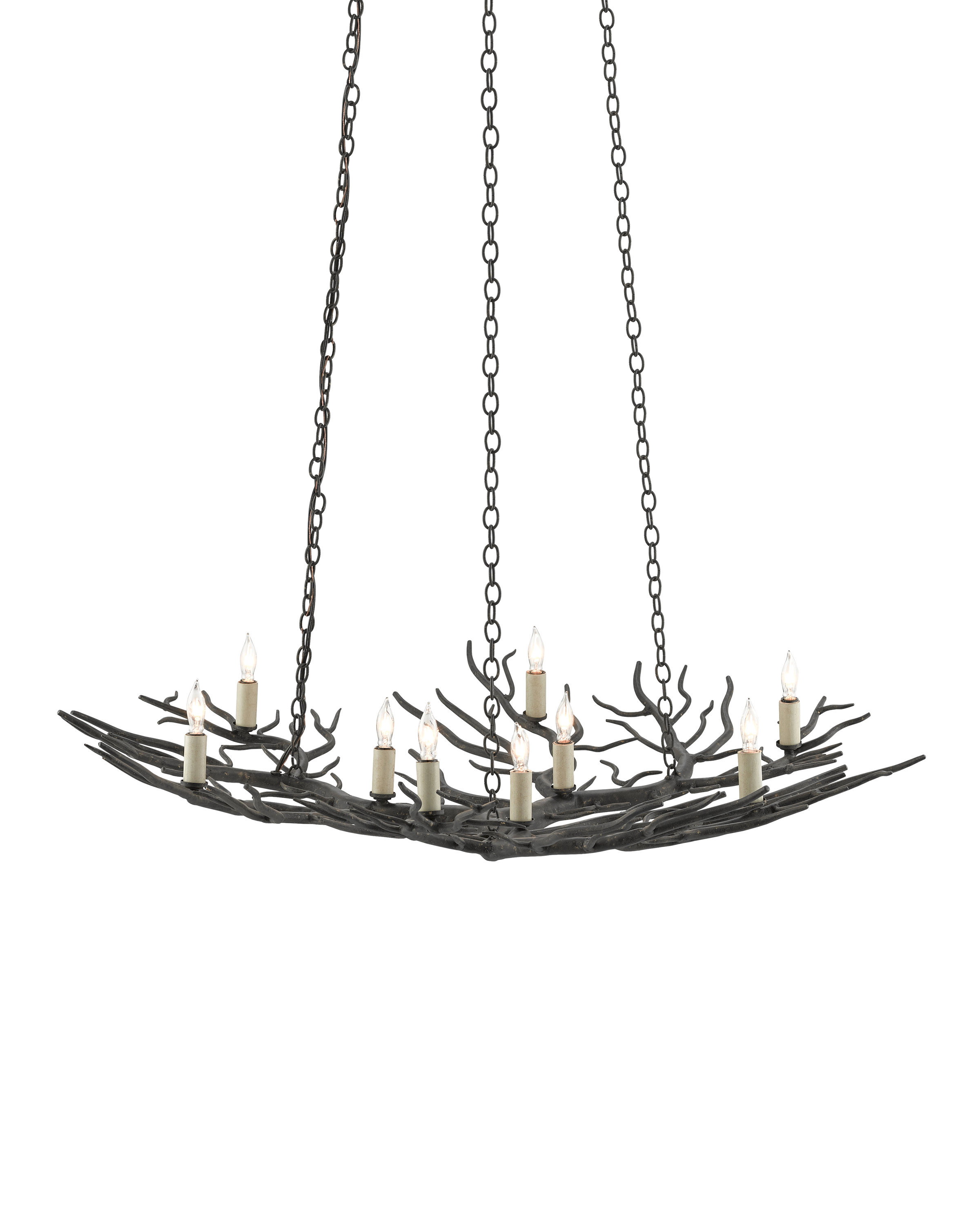 Currey & Company Rainforest 9 - Light Unique Linear Chandelier | Wayfair