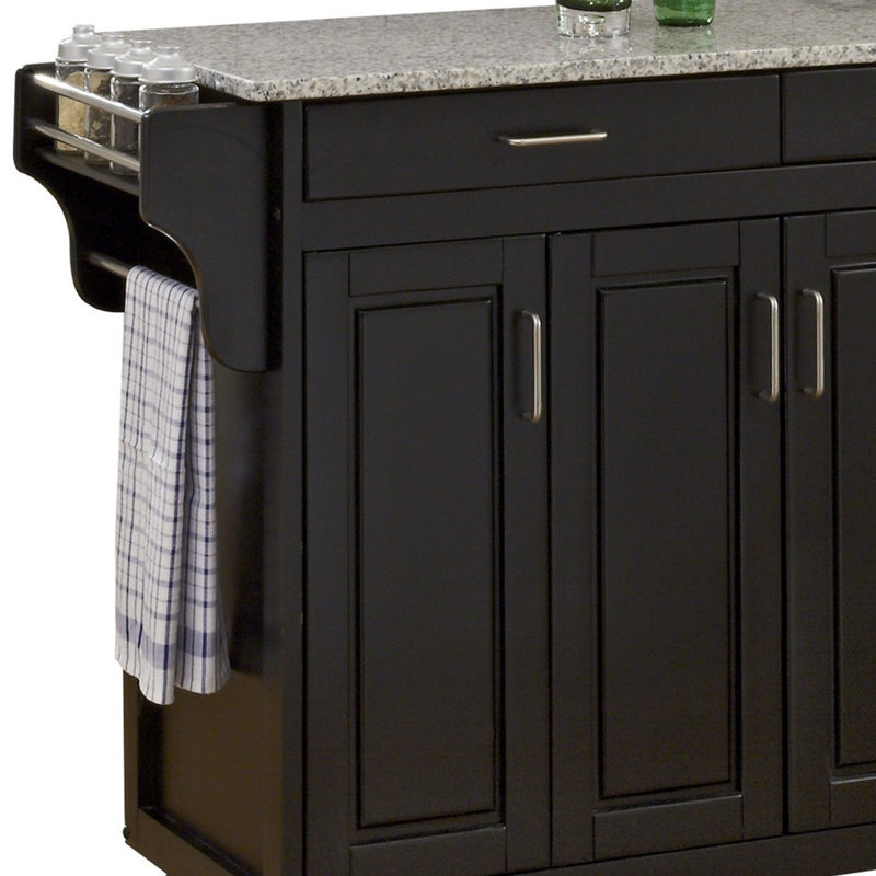 Red Barrel Studio® Littrell Granite Kitchen Island & Reviews | Wayfair