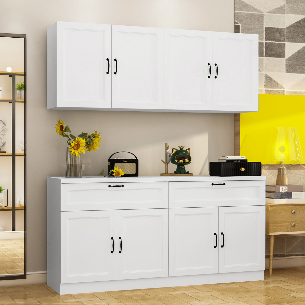 Lark Manor™ Split Shoe Cabinet With 2 Drawers & Spacious Countertop ...