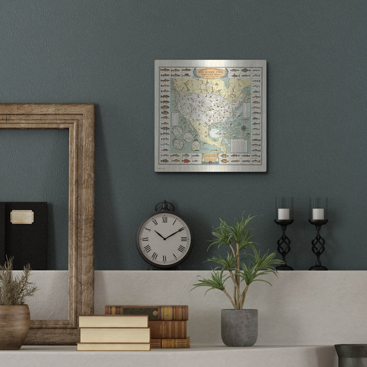 Highland Dunes " Big Game Fish Map " by Stellar Design Studio | Wayfair