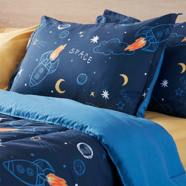 Sleep Zone Kids Space Rocket Bedding Set & Reviews | Wayfair