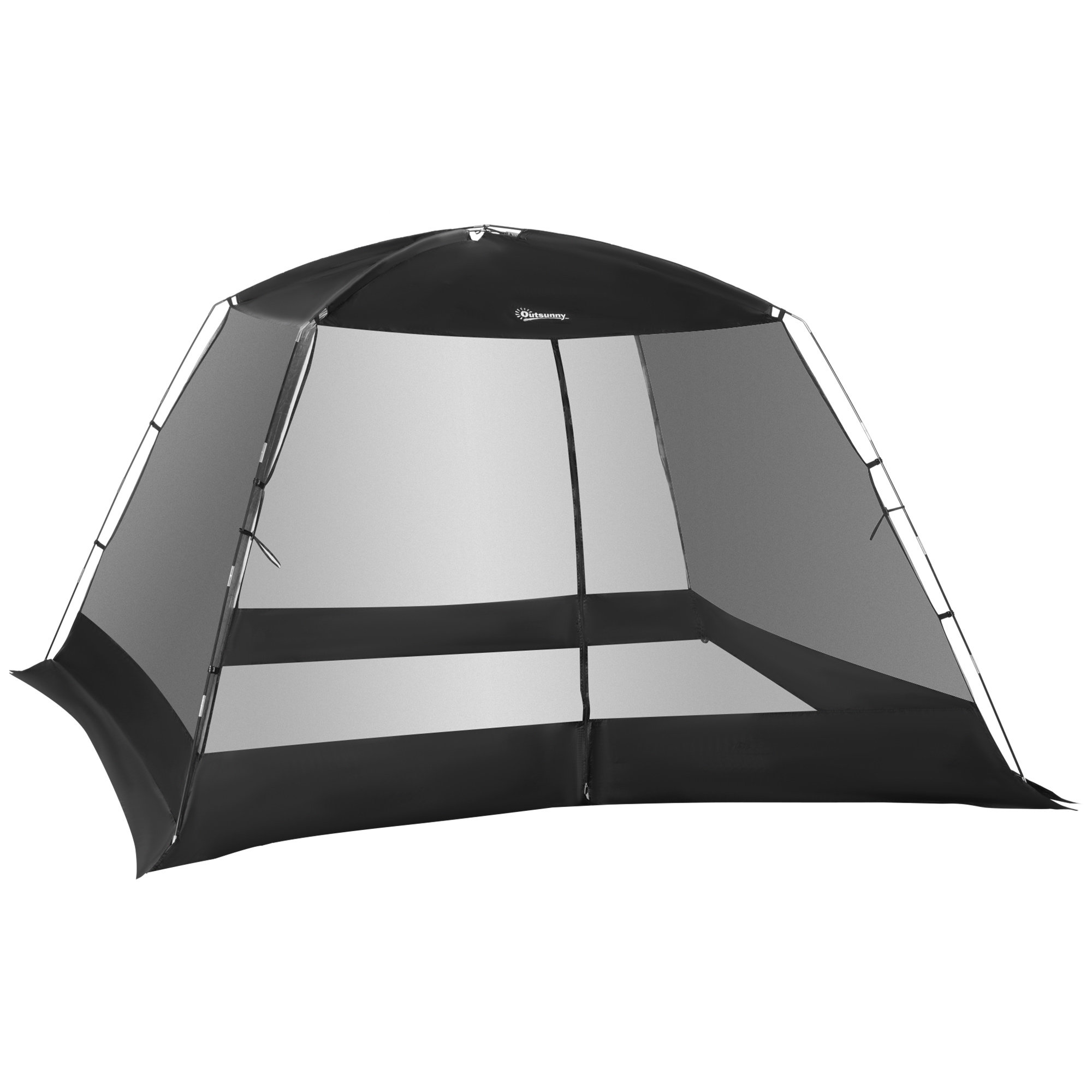Outsunny 10 x 10 ft Screen Tent, Outdoor Screen House, Black - Wayfair ...