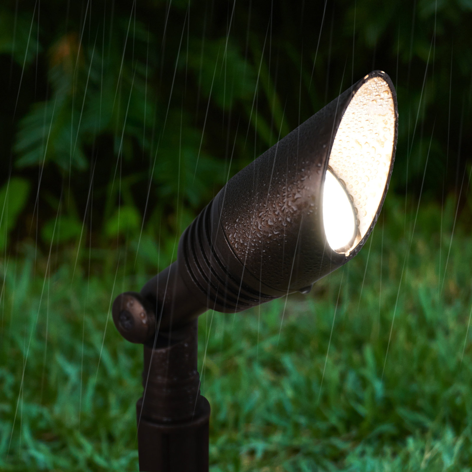 GKOplus Mini Size 6W LED Low Voltage Outdoor Spot Light Brown (Set of 6 ...