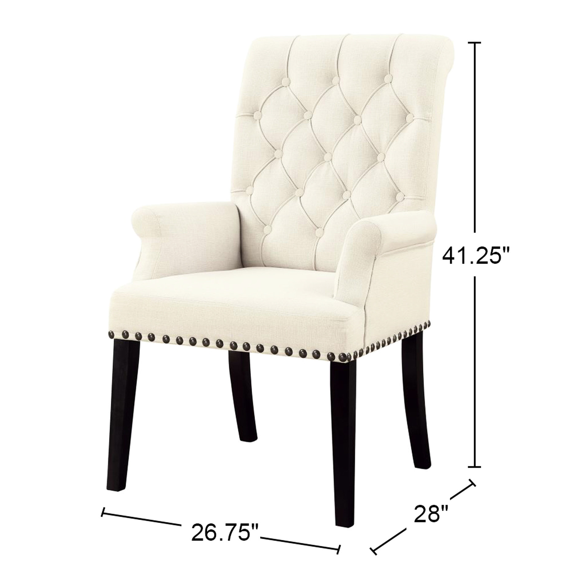 Red Barrel Studio® Fabric Arm Chair, Beige - Transitional Design With ...