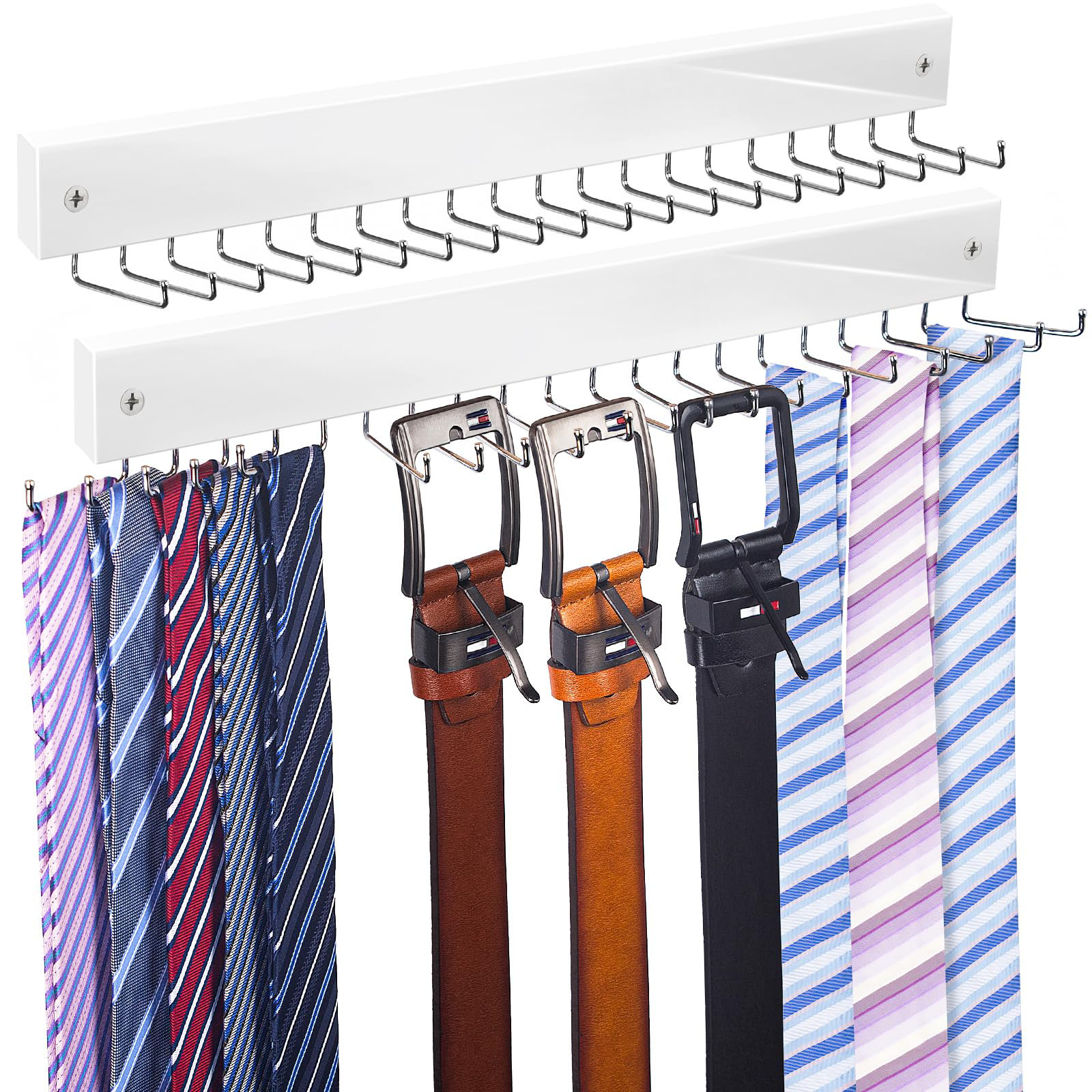 Rebrilliant 360° Rotation Can Hold Up To 20 Belts Belt Organizer Tie ...