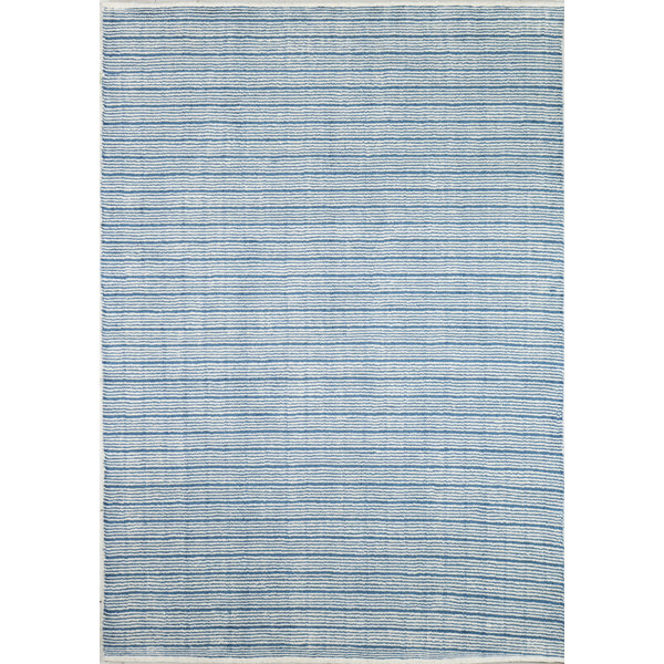 Rosecliff Heights Fuller Handmade Hand Loomed Wool Ivory/Azure Rug ...