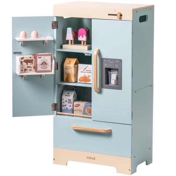 ROBUD Playset 3 Wooden Refrigerator Play Kitchen Toy for Kids & Reviews ...