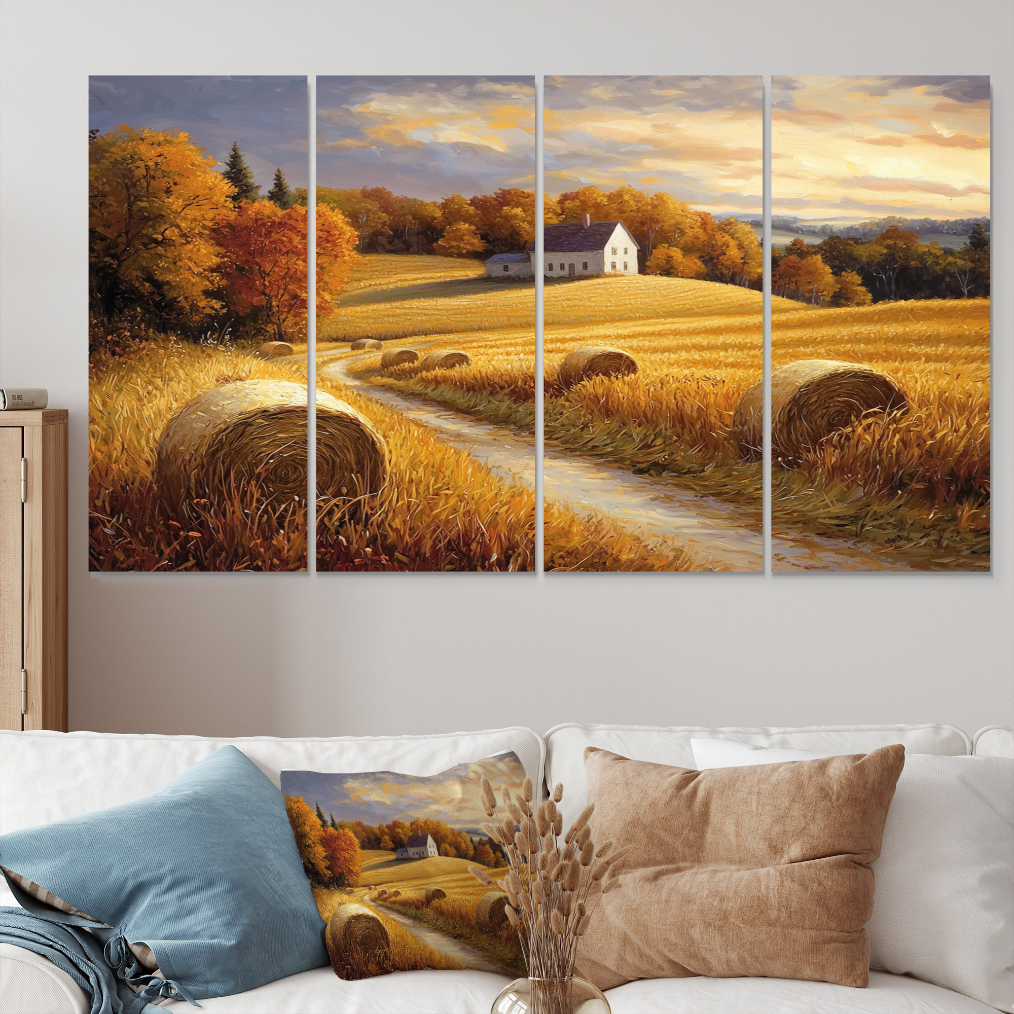 August Grove® Countryside Golden Harvest Fields IV - Countryside Wall ...
