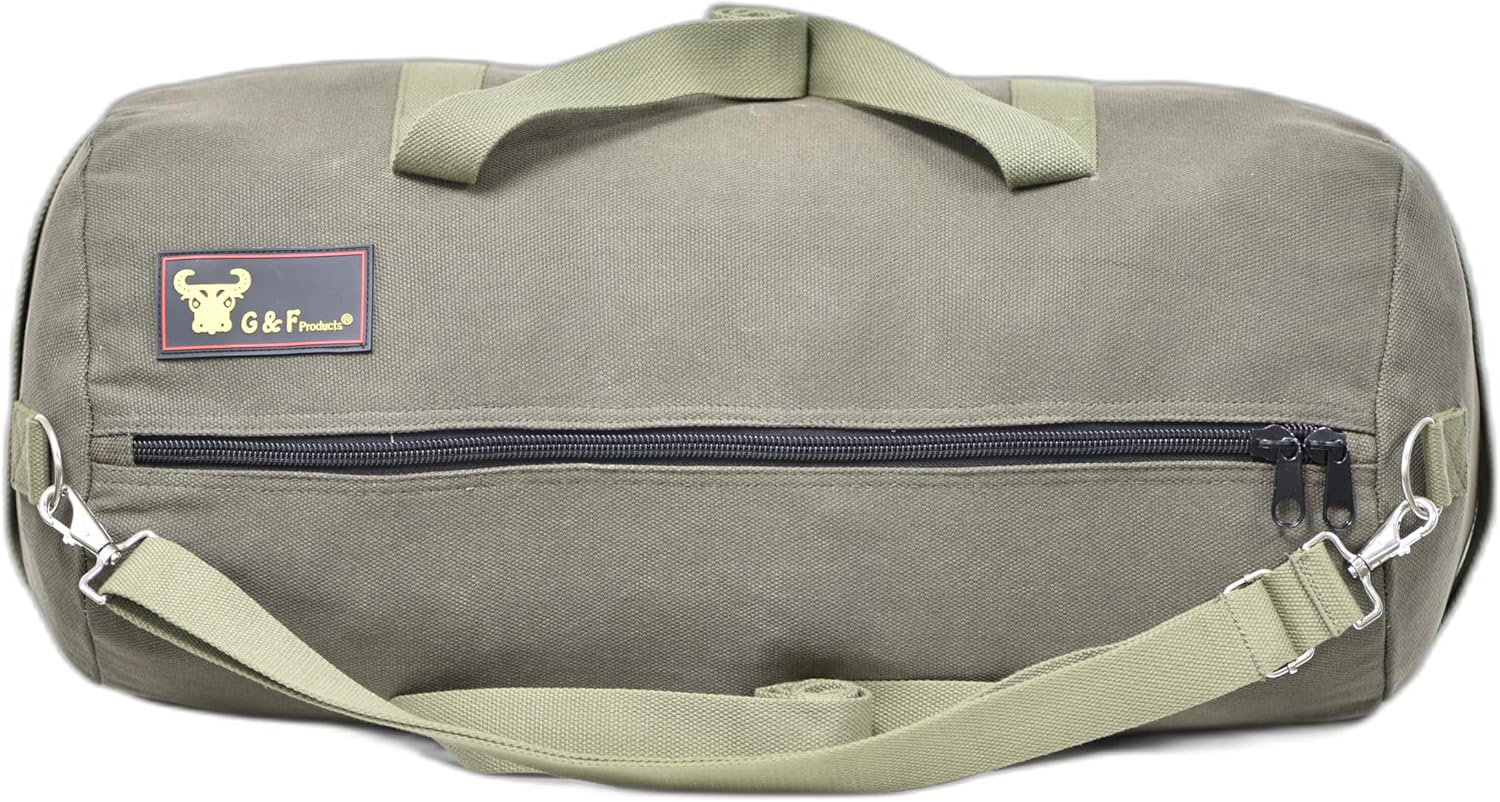 17 Stories G & F Military Style Duffle Bag, Heavy Duty Water-Resistant ...