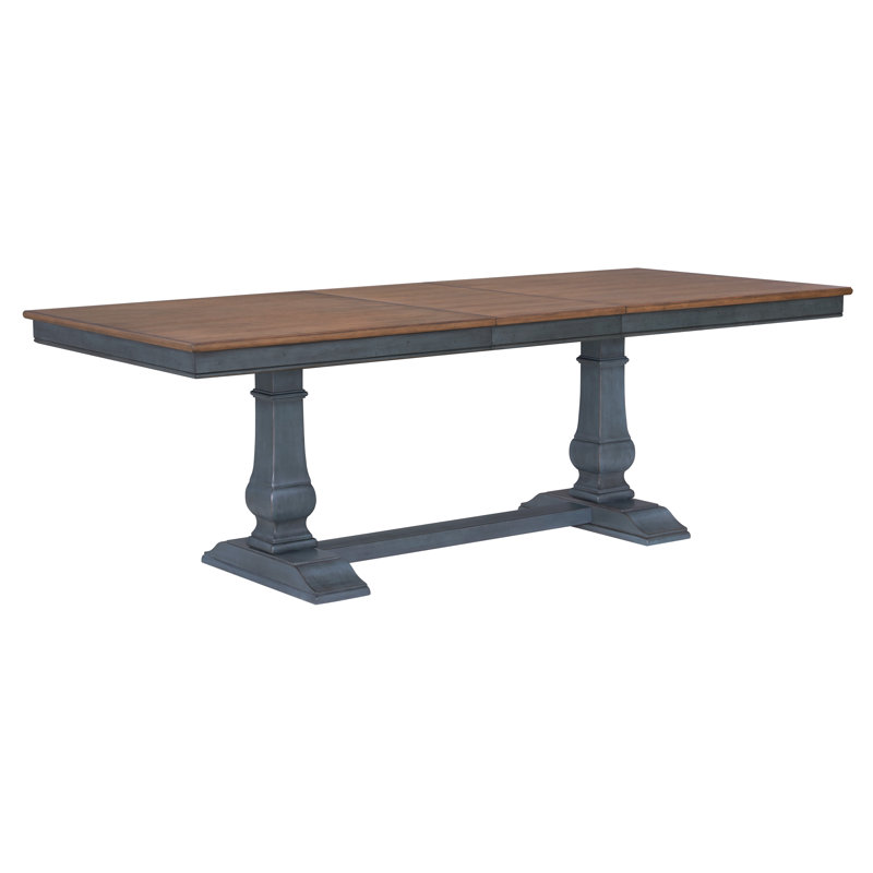 Alcott Hill® Wauneta Extendable Double Pedestal Dining Table | Wayfair