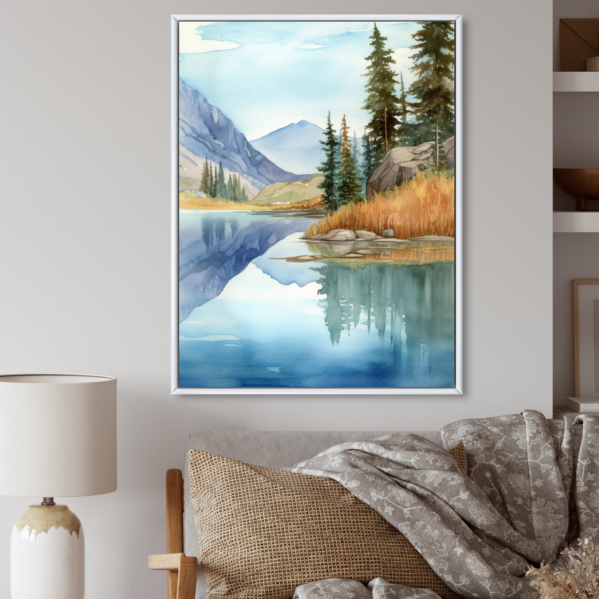 Millwood Pines Autumn Lake Reflections I - Lake Canvas Print | Wayfair