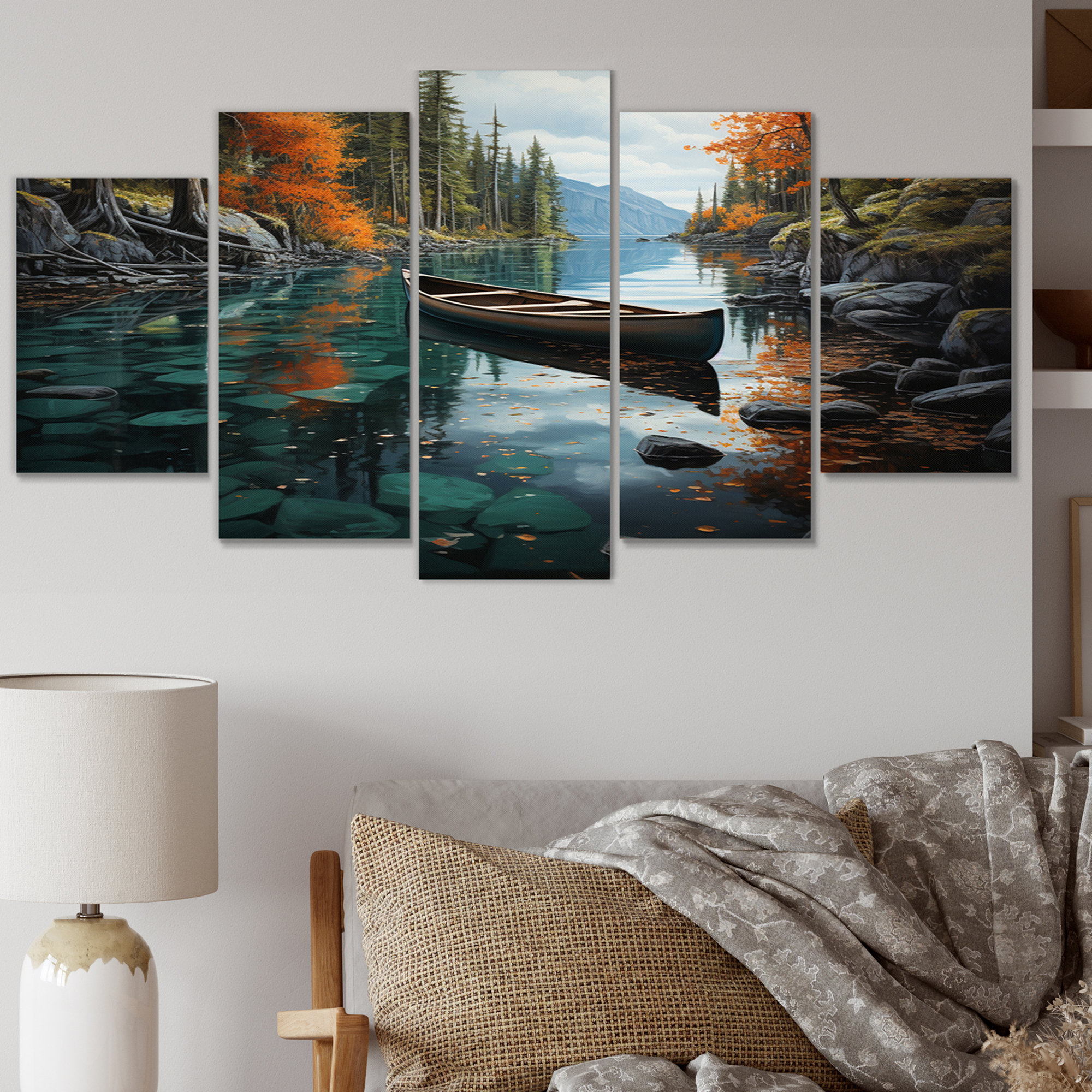 Wade Logan® Canada Canadian Canoe II - Transportation Metal Wall Art ...