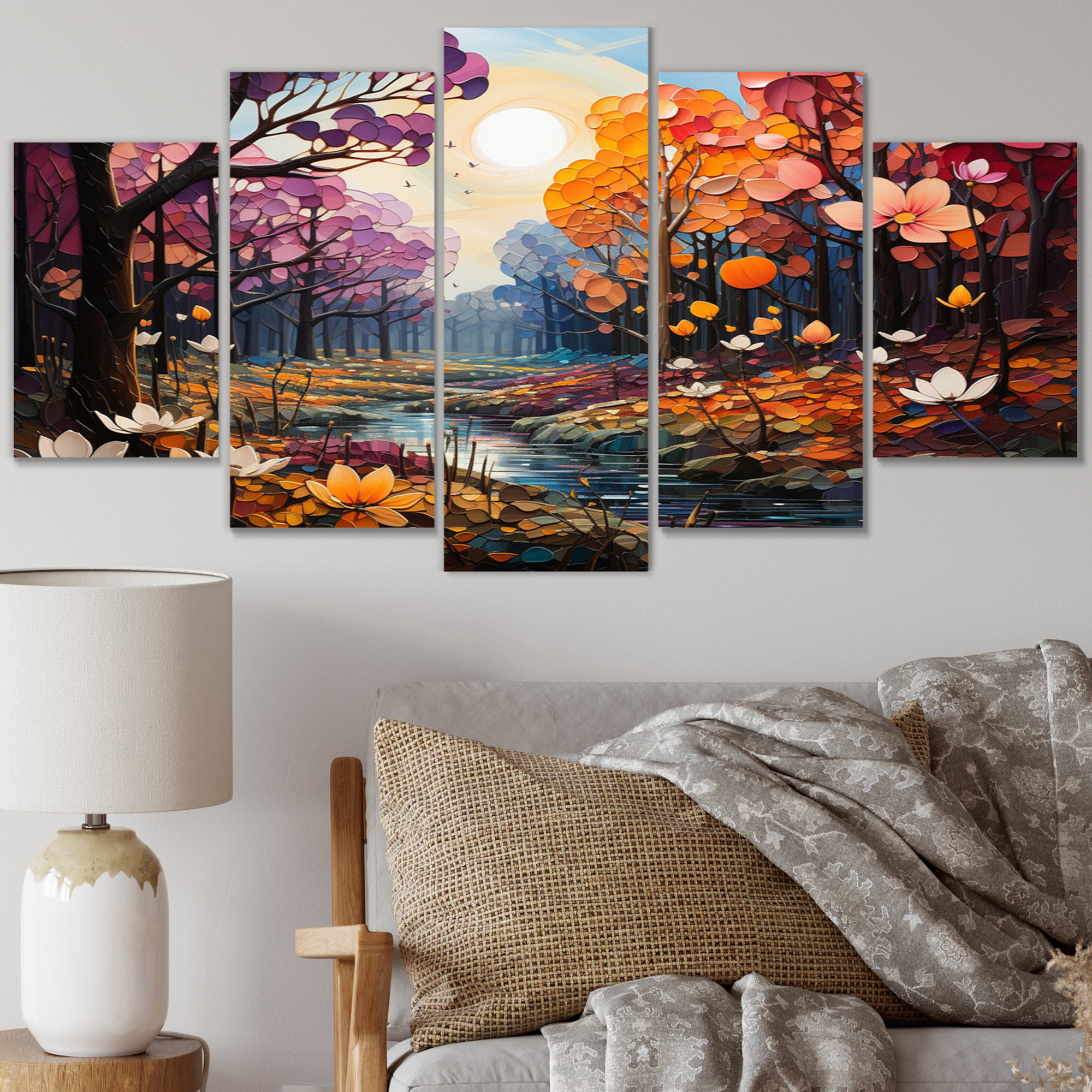 Lark Manor™ Colorful Neoexpressionism Primal Forest - Landscapes Wall ...
