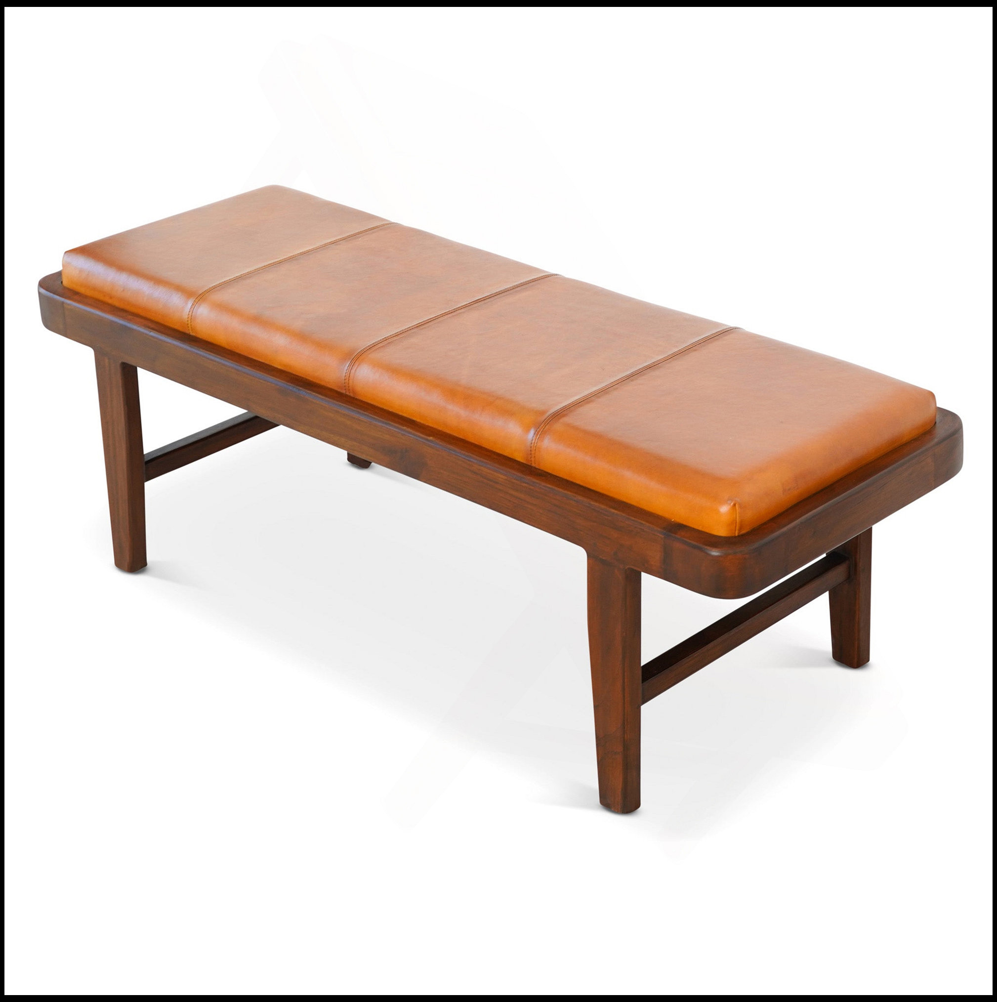 Corrigan Studio® Bench (Tan Leather) | Wayfair