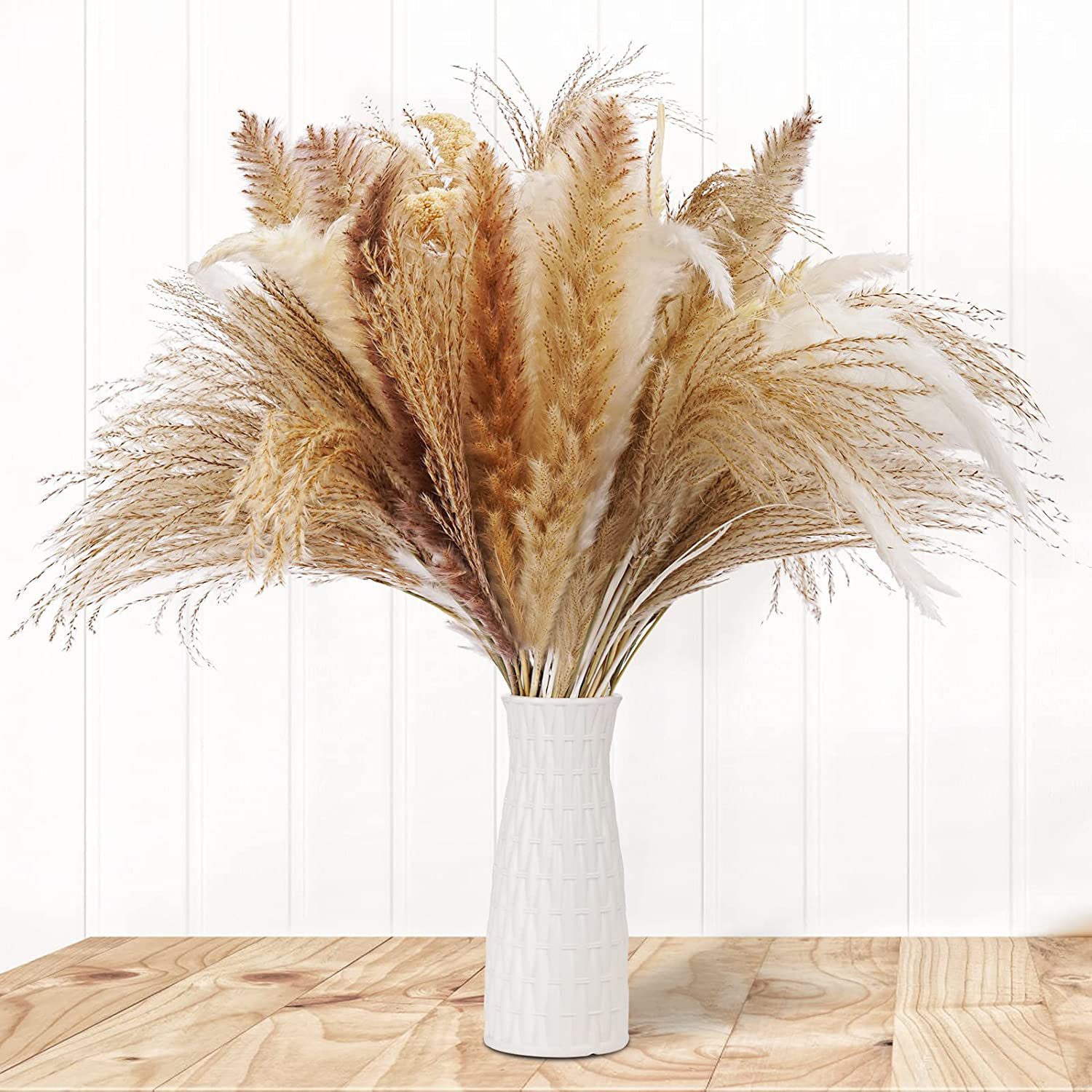 Primrue 80 - Piece Preserved Reed Grass in Vase Set & Reviews | Wayfair
